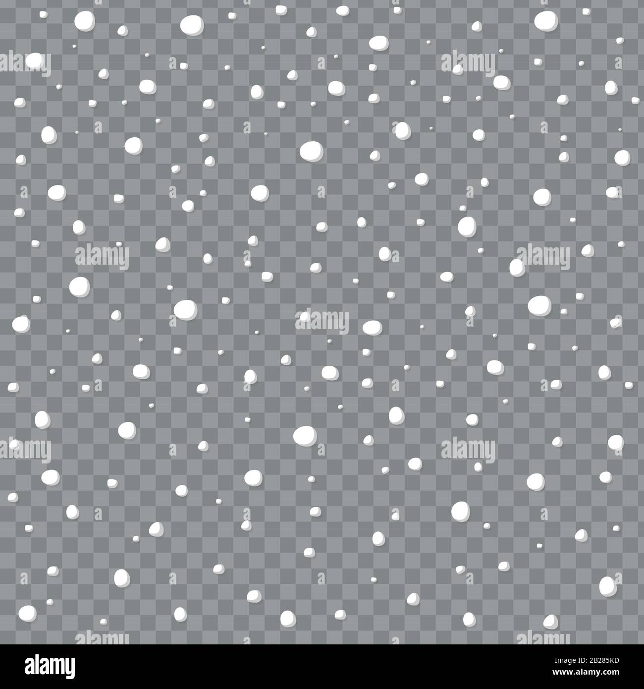 Falling snowflakes on transparent background. Vector illustration Stock ...