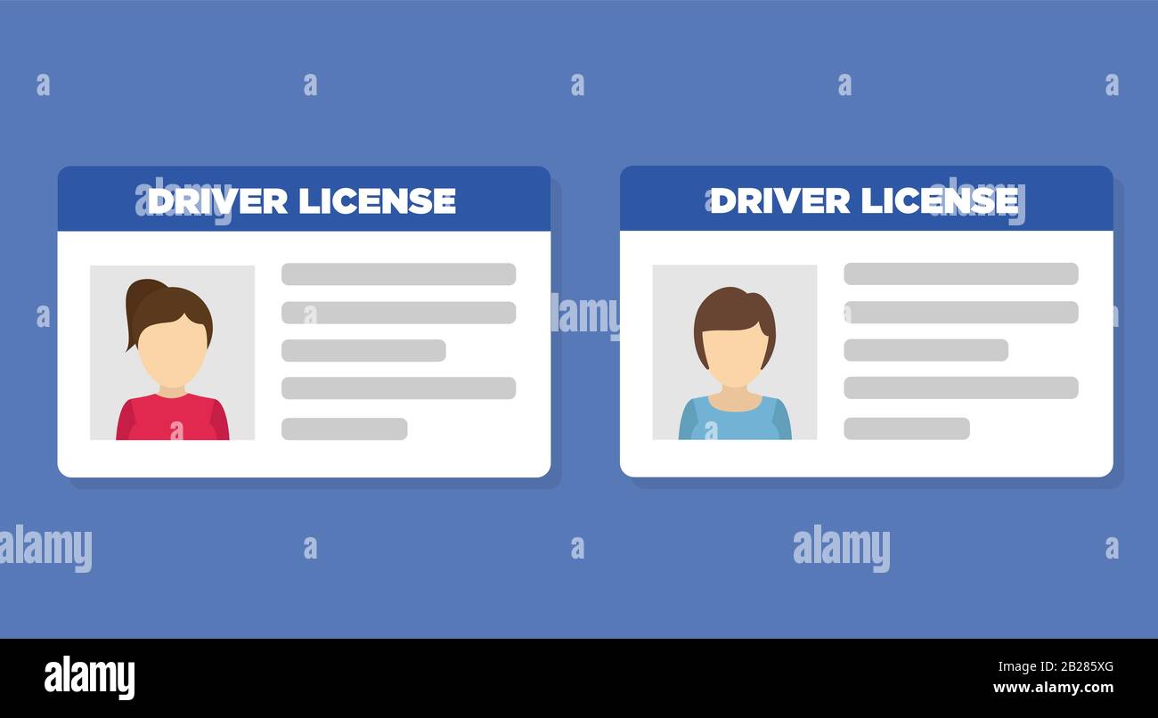 Plastic driver license Stock Vector Images - Alamy