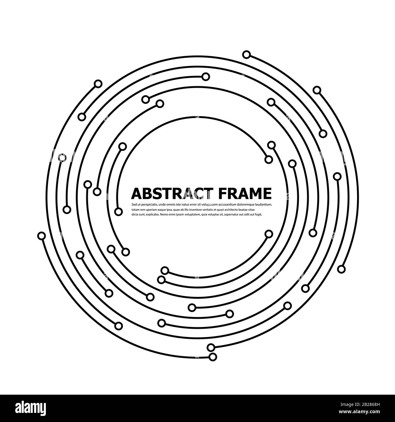 Abstract technology round frame. Vector illutration Stock Vector Image ...