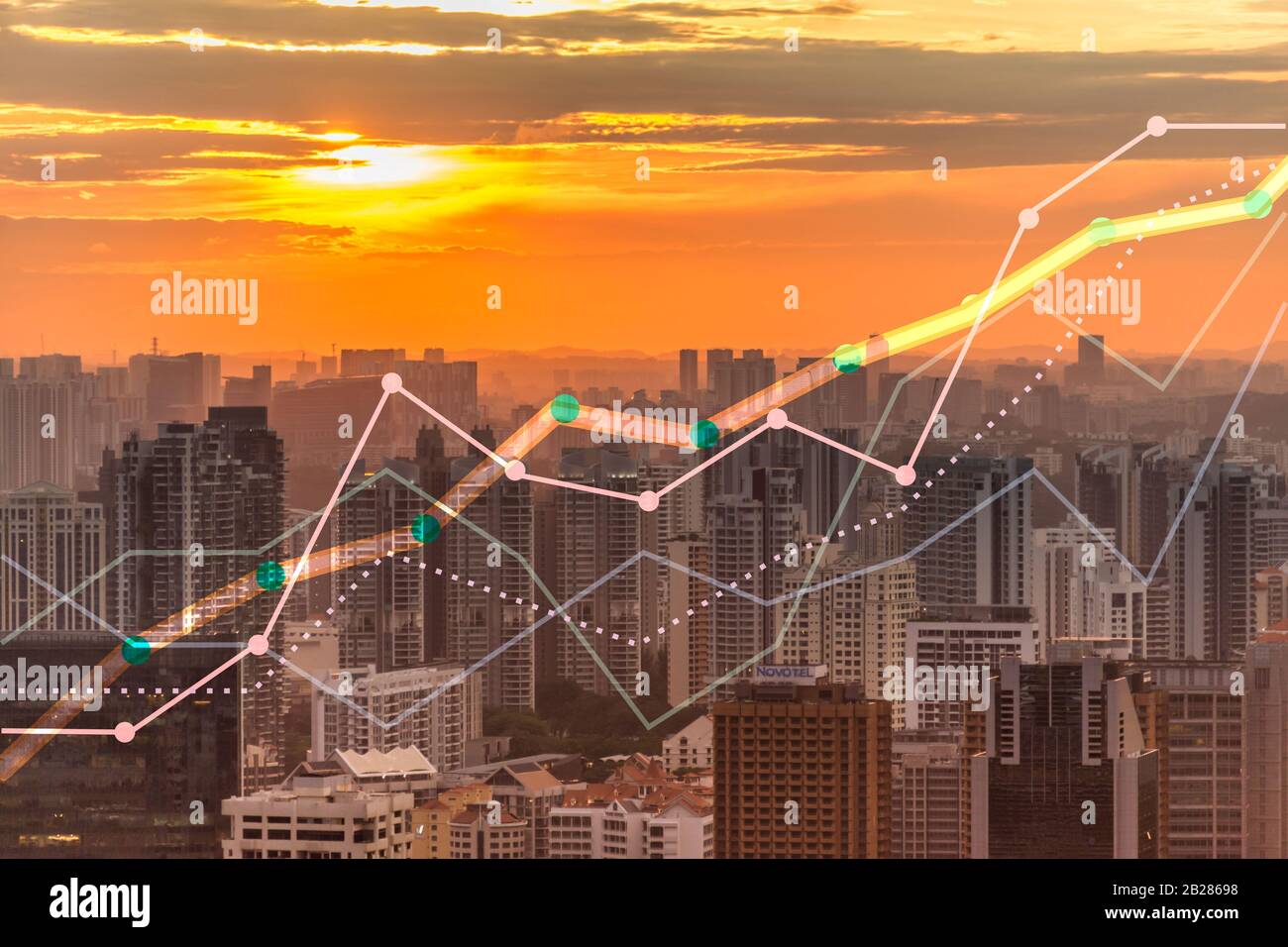 The economic growth concept with charts Stock Photo - Alamy