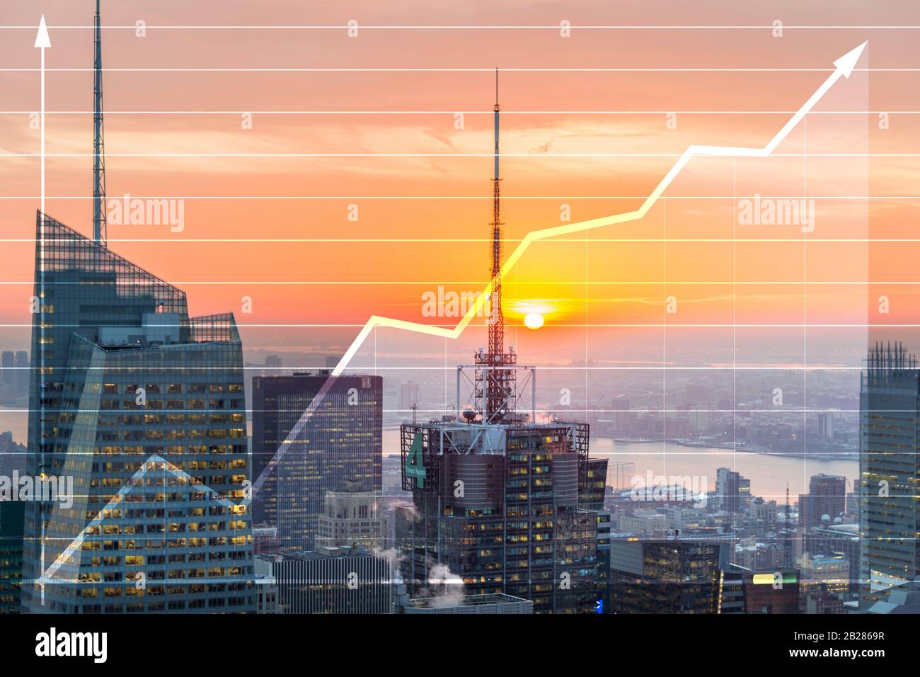 The economic growth concept with charts Stock Photo - Alamy