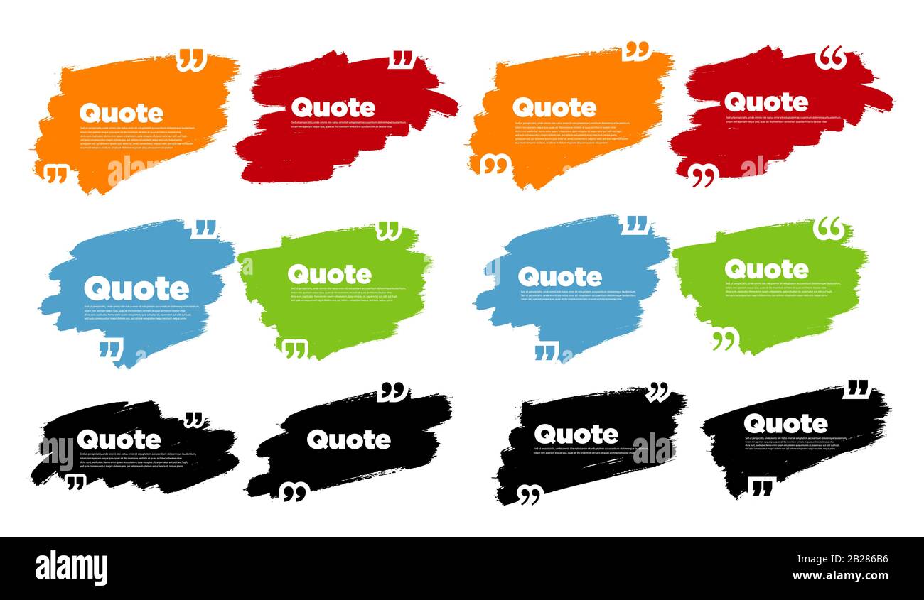 Speech bubbles with quote marks. Vector illustration Stock Vector Image ...
