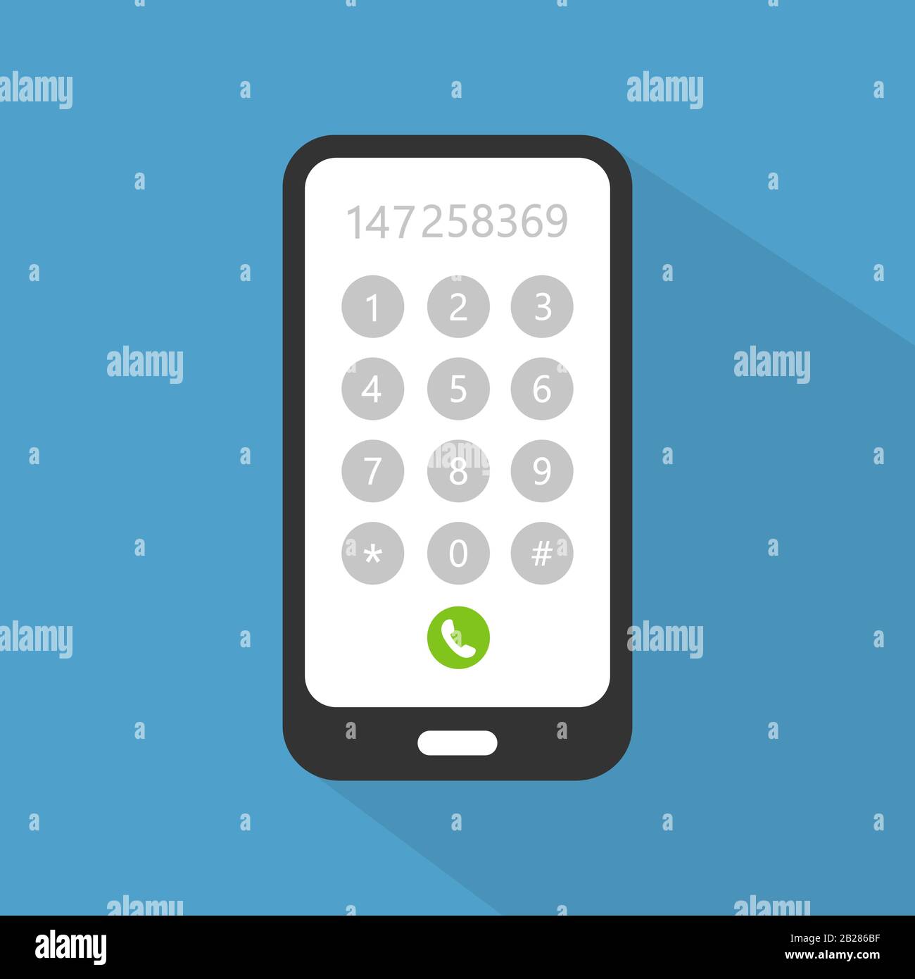 Phone icon dial number concept. Vector illustration Stock Vector Image ...