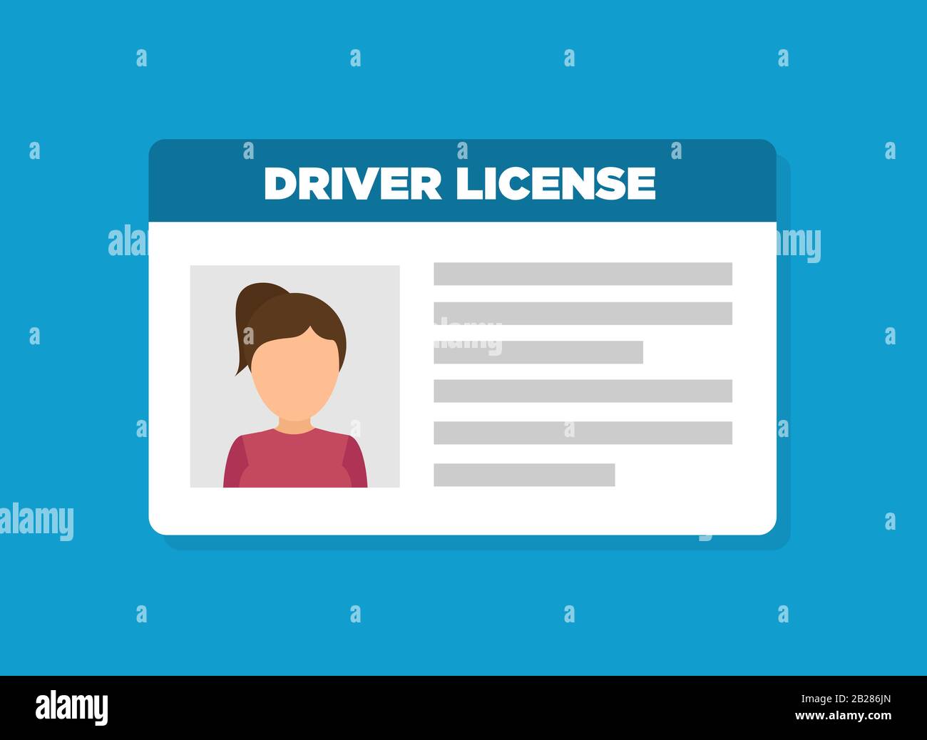 Car driver license woman icon. Vector illustration Stock Vector Image ...