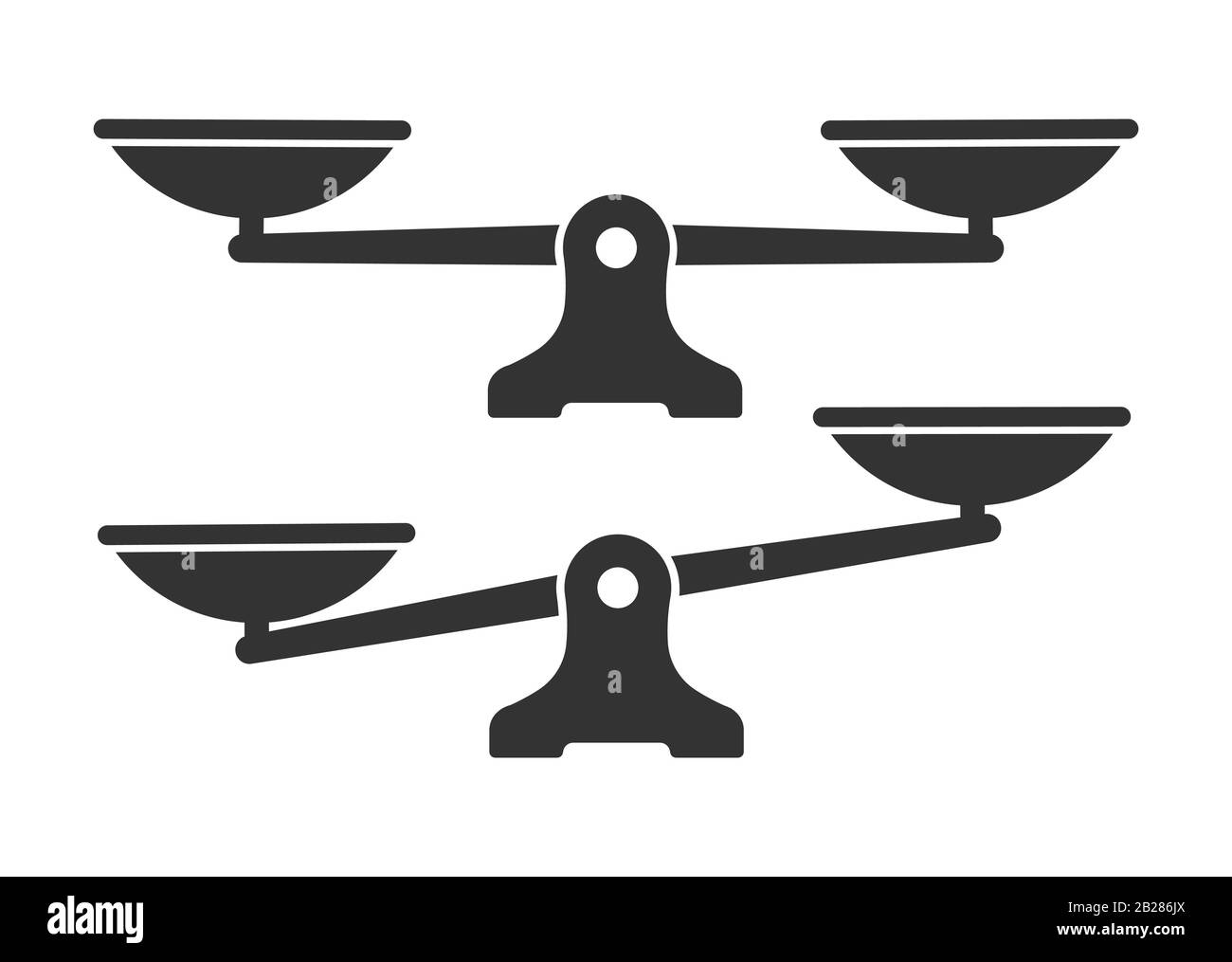Set of scales or libra icon. Vector illustration Stock Vector Image ...