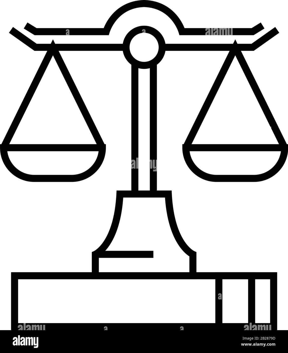 Set of scales line icon, concept sign, outline vector illustration ...