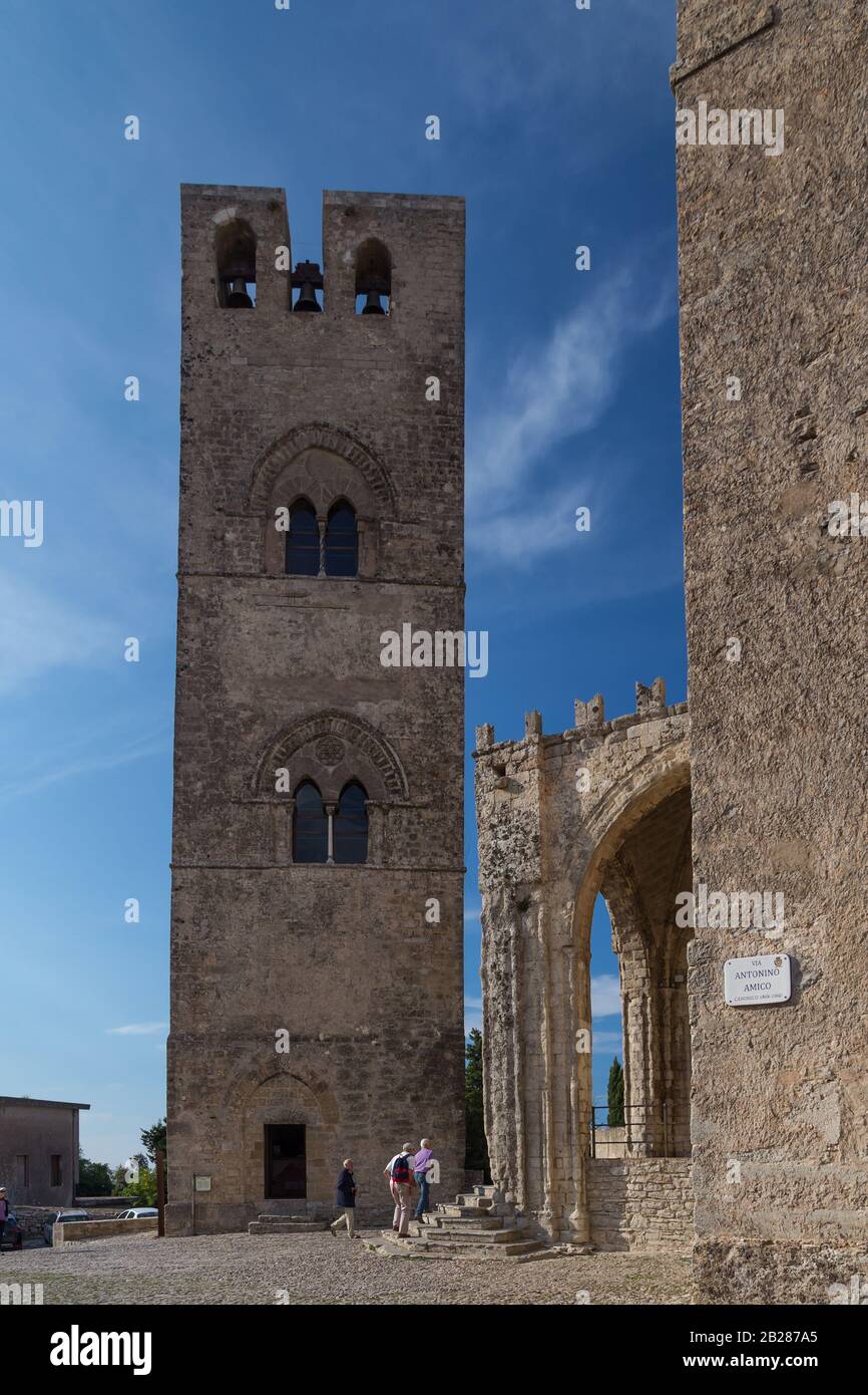The Chiesa Matrice - a church in Erice Stock Photo - Alamy