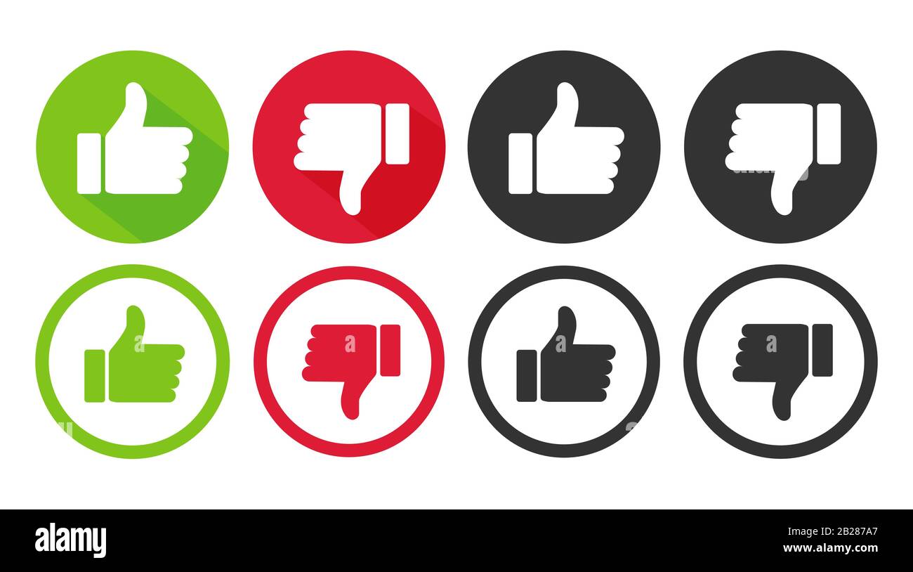 Like and dislike icons collection vector Stock Vector Image & Art - Alamy