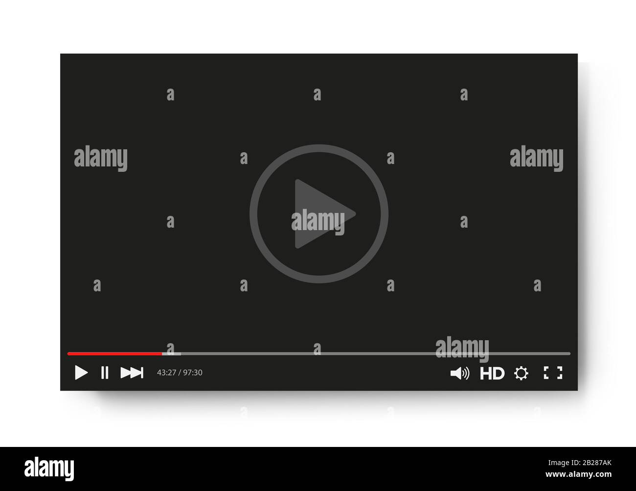 Video player bar template for your design for web site and app Stock ...