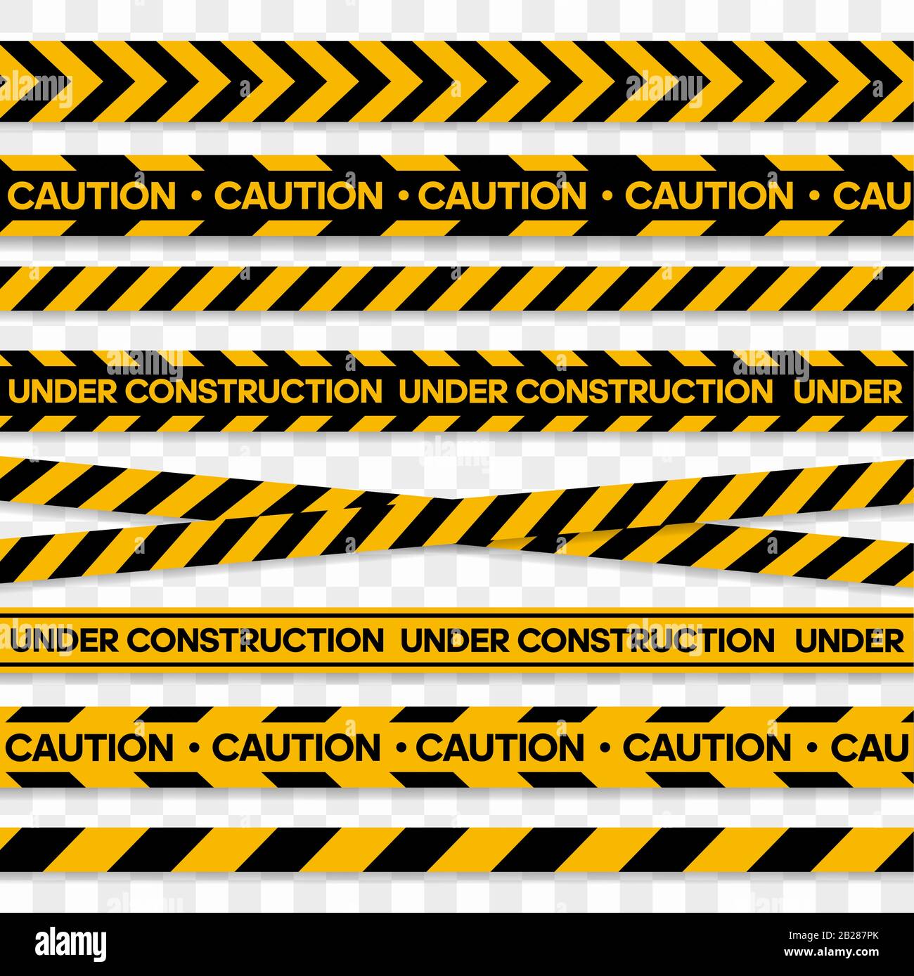 Tapes for restriction and dangerous zones. Vector illustration Stock ...