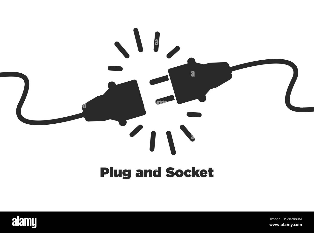 Get connected plug and socket flat icon Stock Vector Image & Art - Alamy