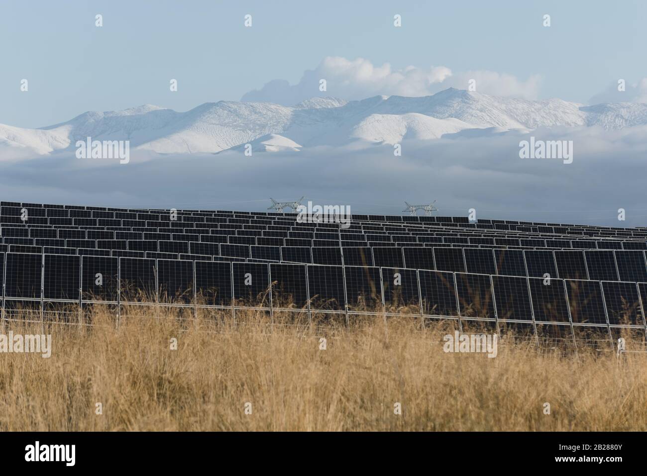 view of a photovoltaic power station Stock Photo - Alamy