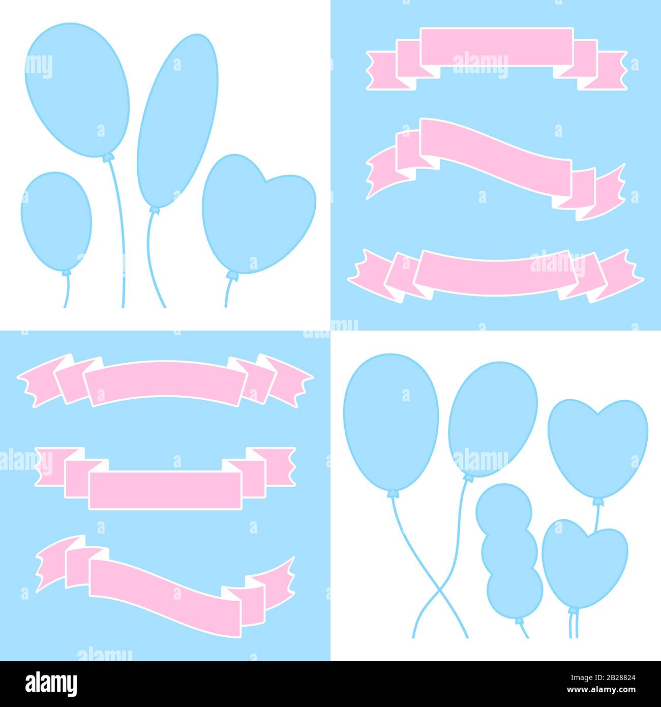 Text balloons on blue Stock Vector Images - Alamy