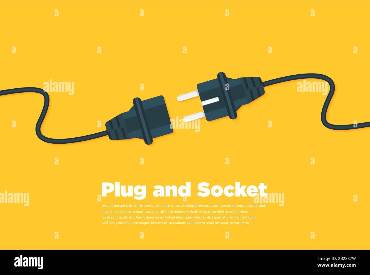 Get connected plug and socket flat icon Stock Vector Image & Art - Alamy