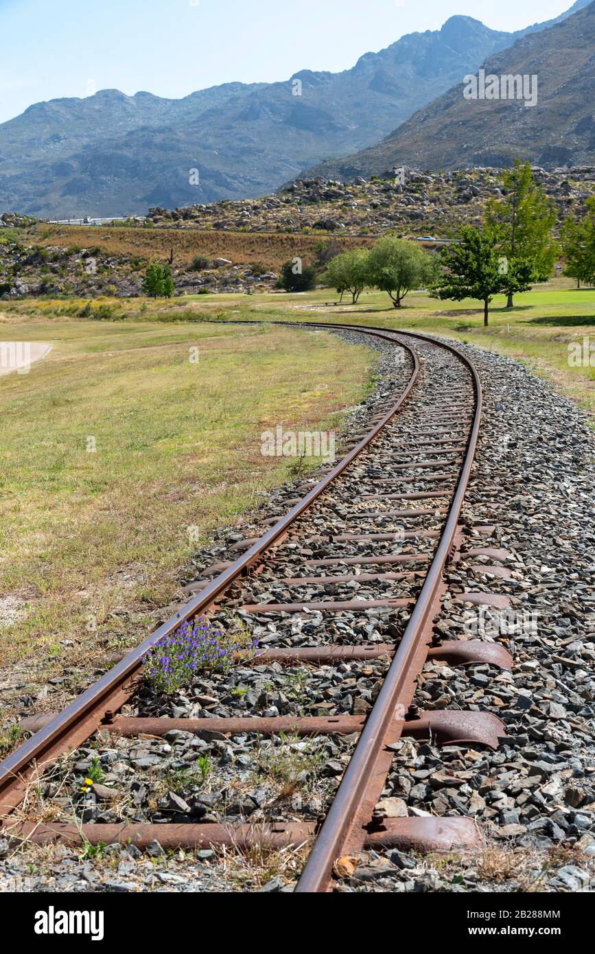 Parallel railroad tracks portrait hi-res stock photography and images ...