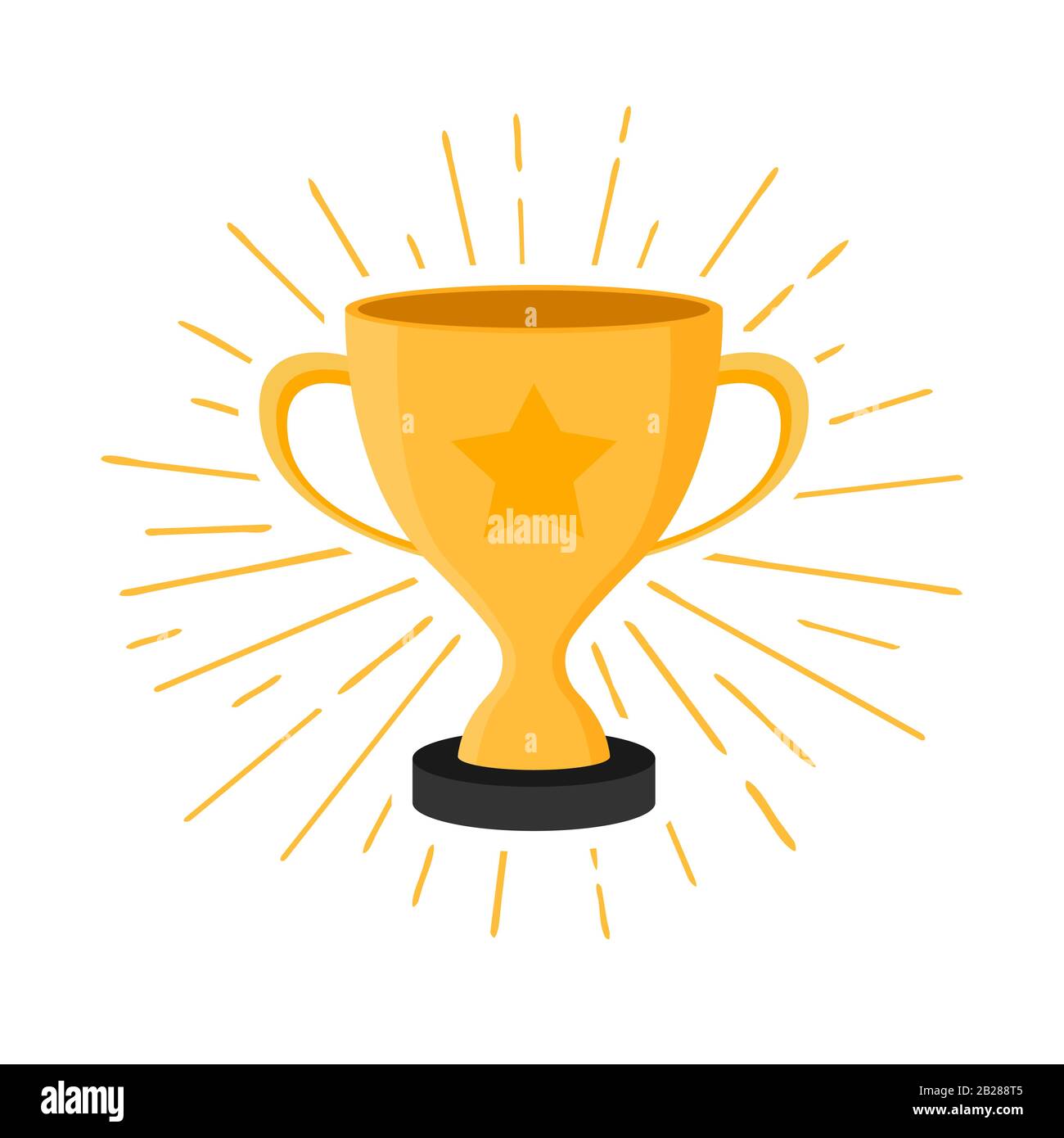 Simple golden trophy cup Cut Out Stock Images & Pictures - Alamy