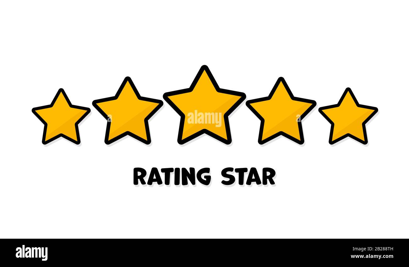Five star ranking in a flat style. Vector illustration Stock Vector ...