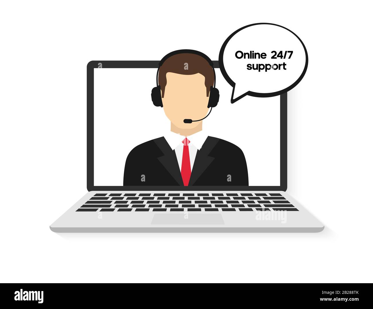 Call center operator male icon. Vector illustration Stock Vector Image ...