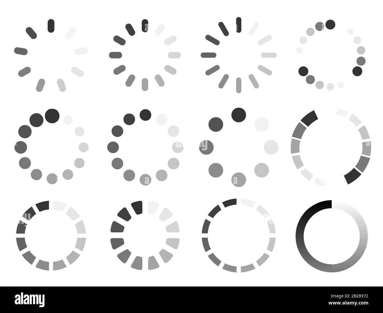 Loading symbol computer Black and White Stock Photos & Images - Alamy