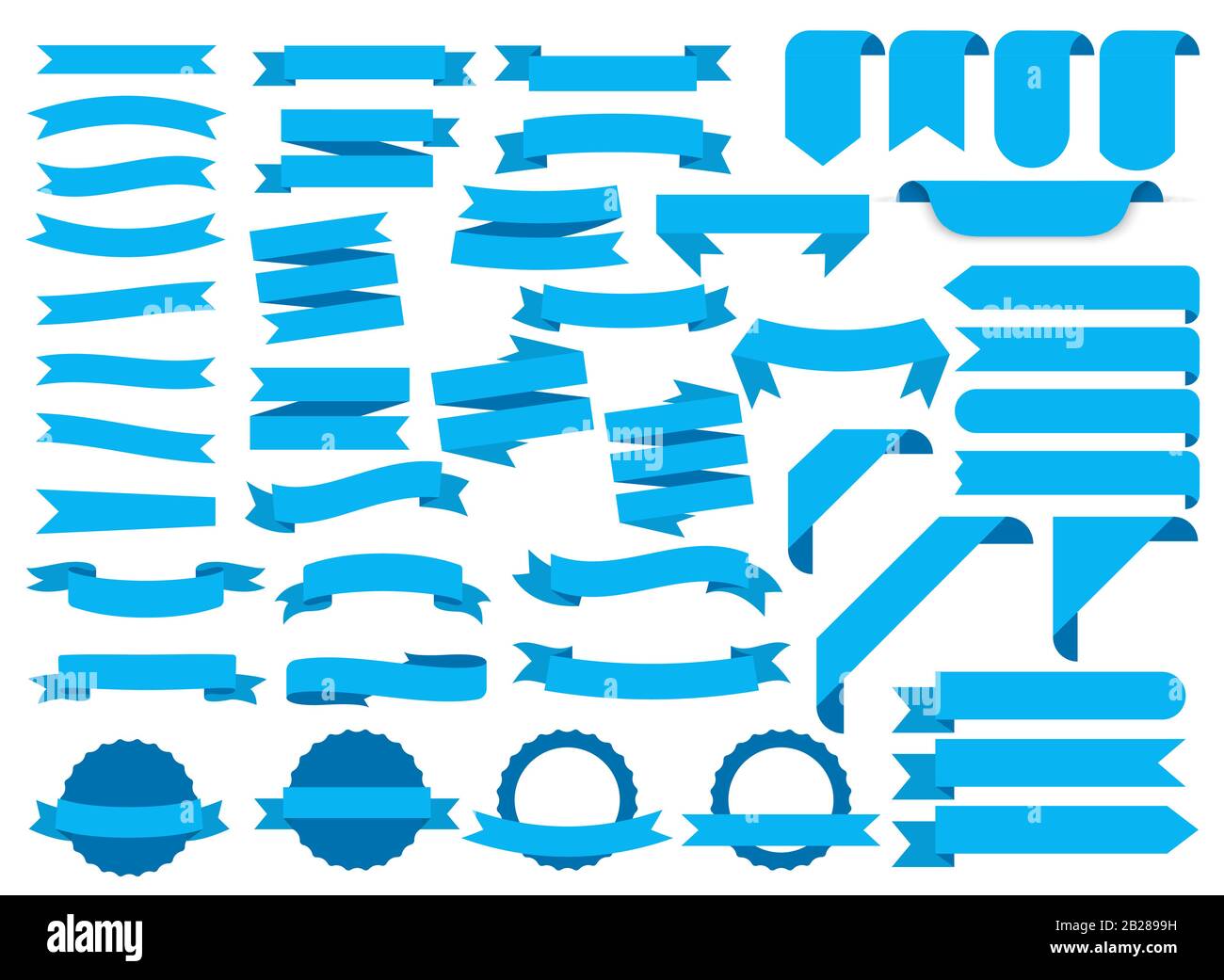 Ribbon banners, template labels set. Blank for decoration graphic ...