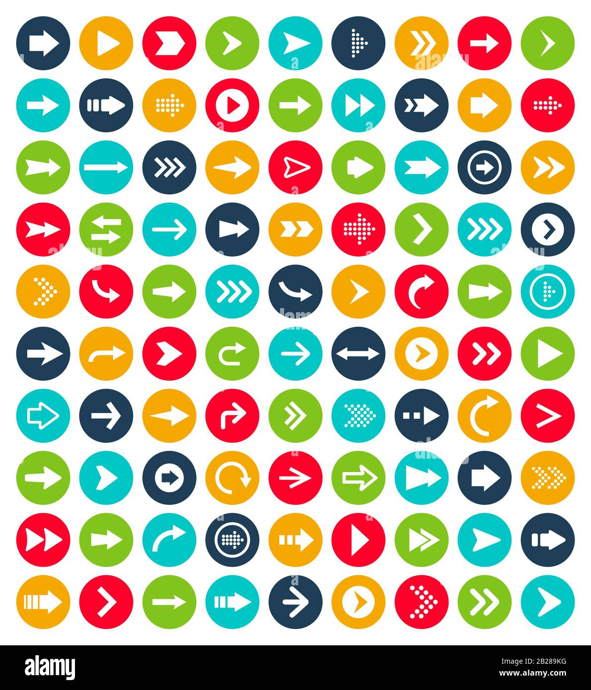 Vector illustration of arrow icons set Stock Vector Image & Art - Alamy