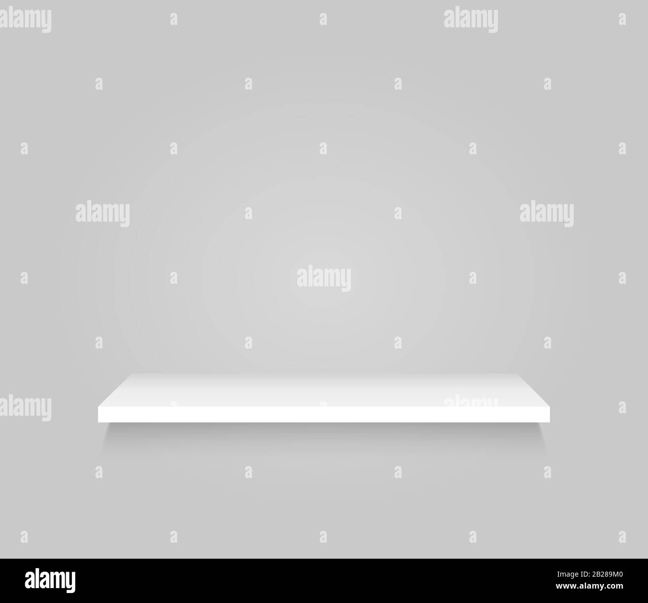 Blank empty showcase displays. Front view. On white background Vector ...