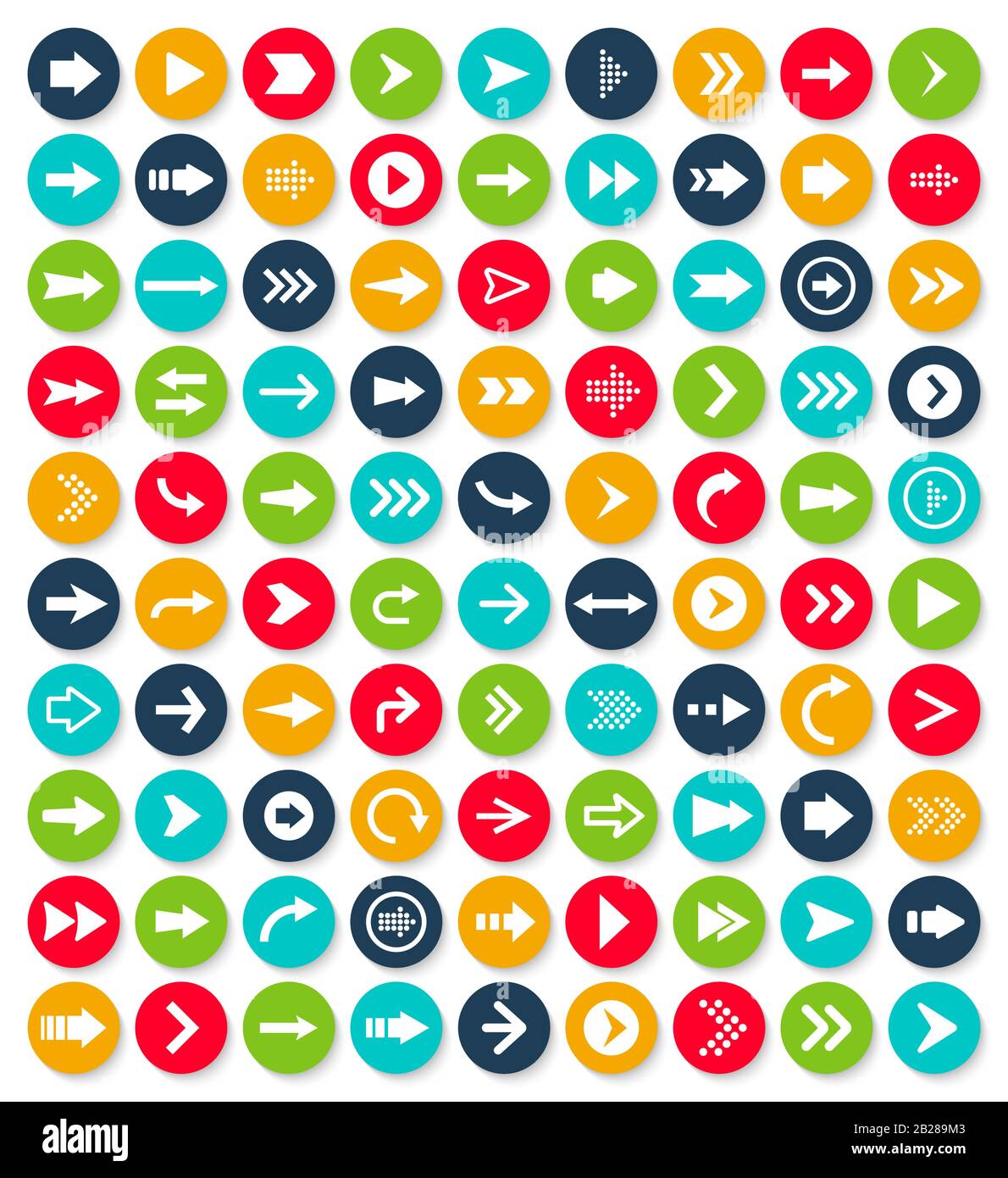 Vector illustration of arrow icons set Stock Vector Image & Art - Alamy