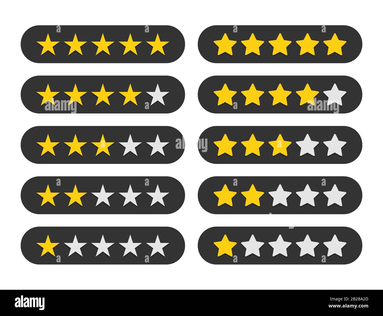 Five stars rating icon. Rate status level for app. Vector illustration ...