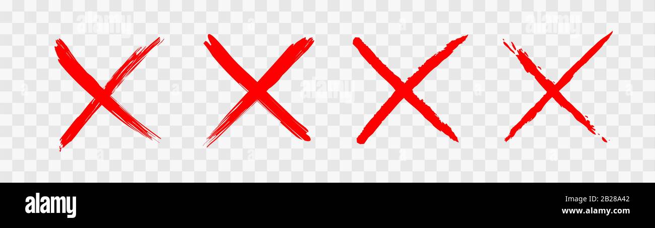 Red wrong mark. Vector illustration Stock Vector Image & Art - Alamy