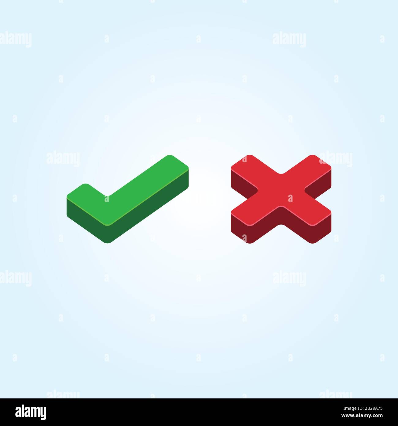 right wrong, correct incorrect, accept reject, tick, cross, close, positive negative icon ...