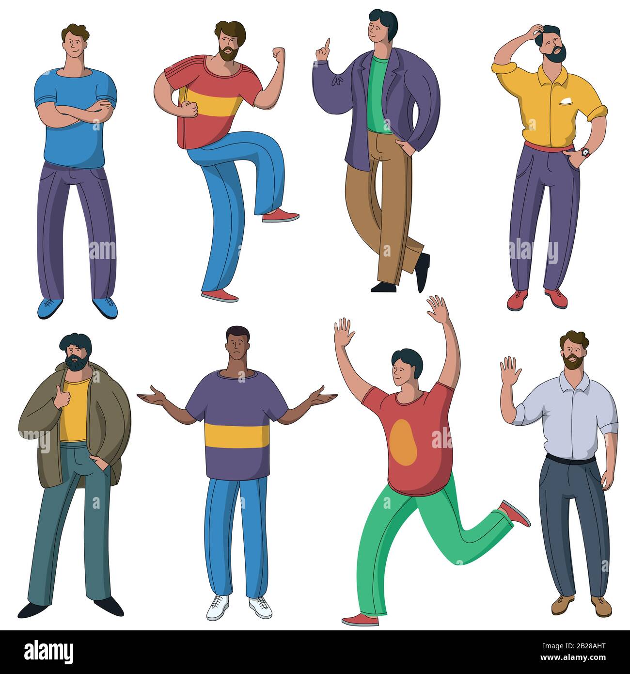 Set of vector men characters Stock Vector Image & Art - Alamy