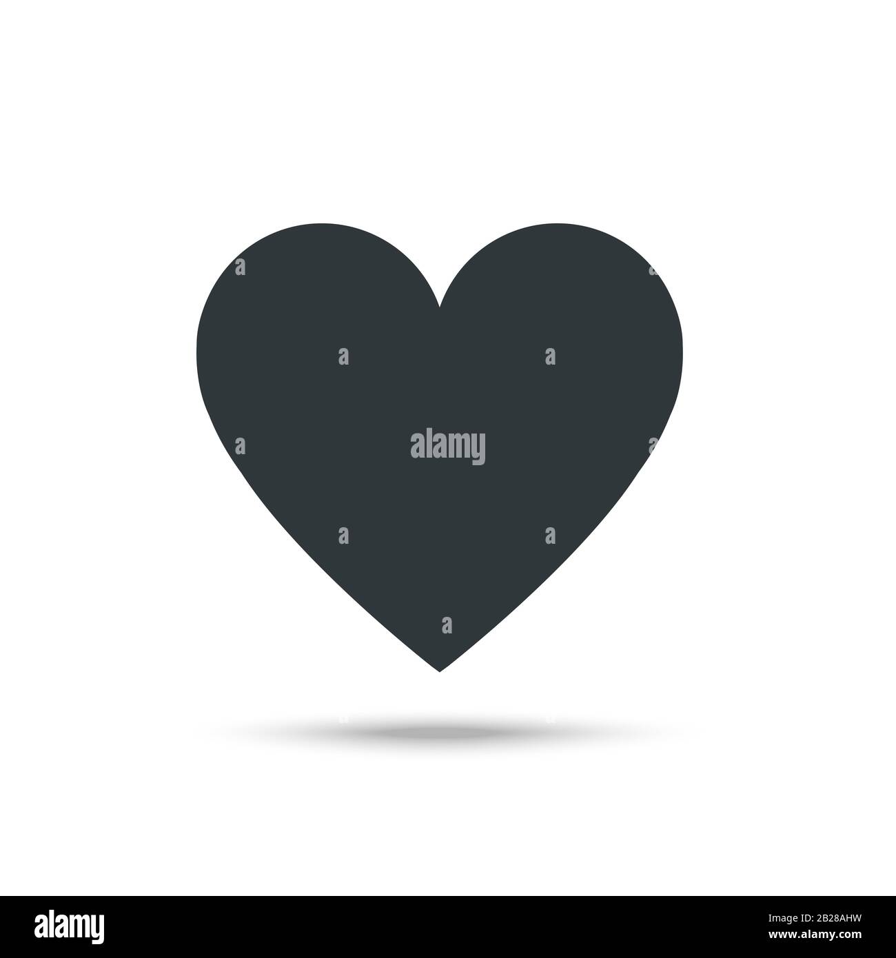 Flat design heart icon vector illustration Stock Vector Image & Art - Alamy