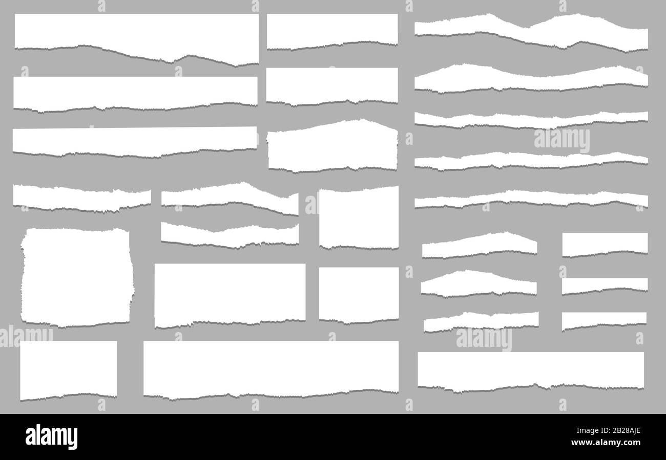 Torn paper set vector, layered. Vector illustration Stock Vector Image ...