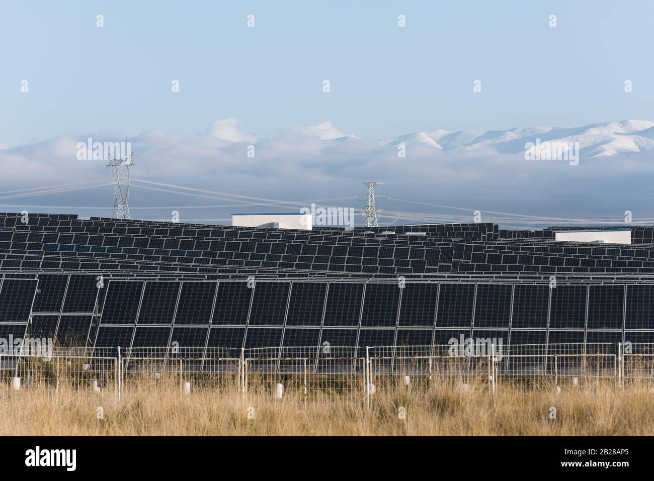 view of a photovoltaic power station Stock Photo - Alamy