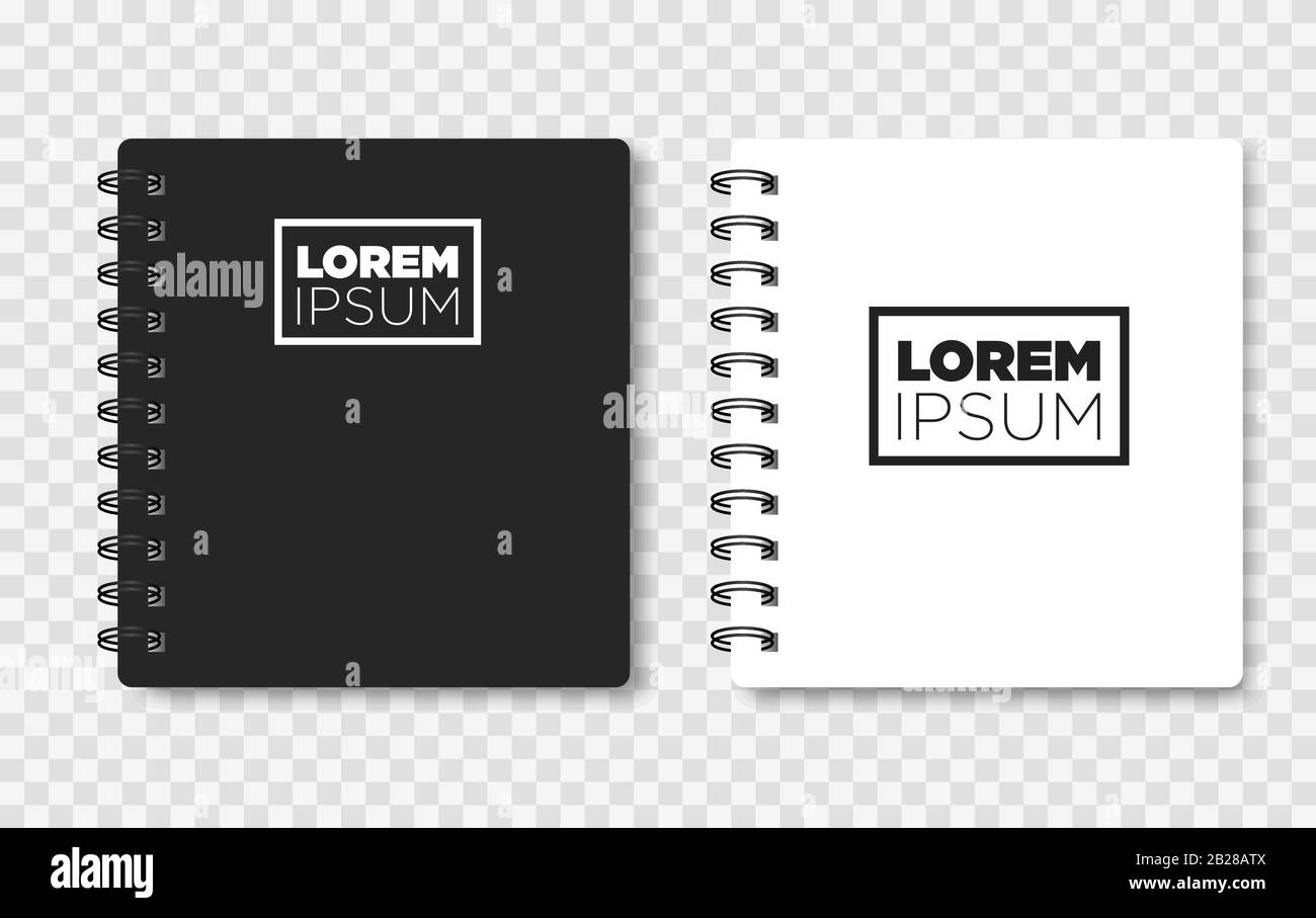 Realistic notebook mock up for your image. Vector illustration Stock ...