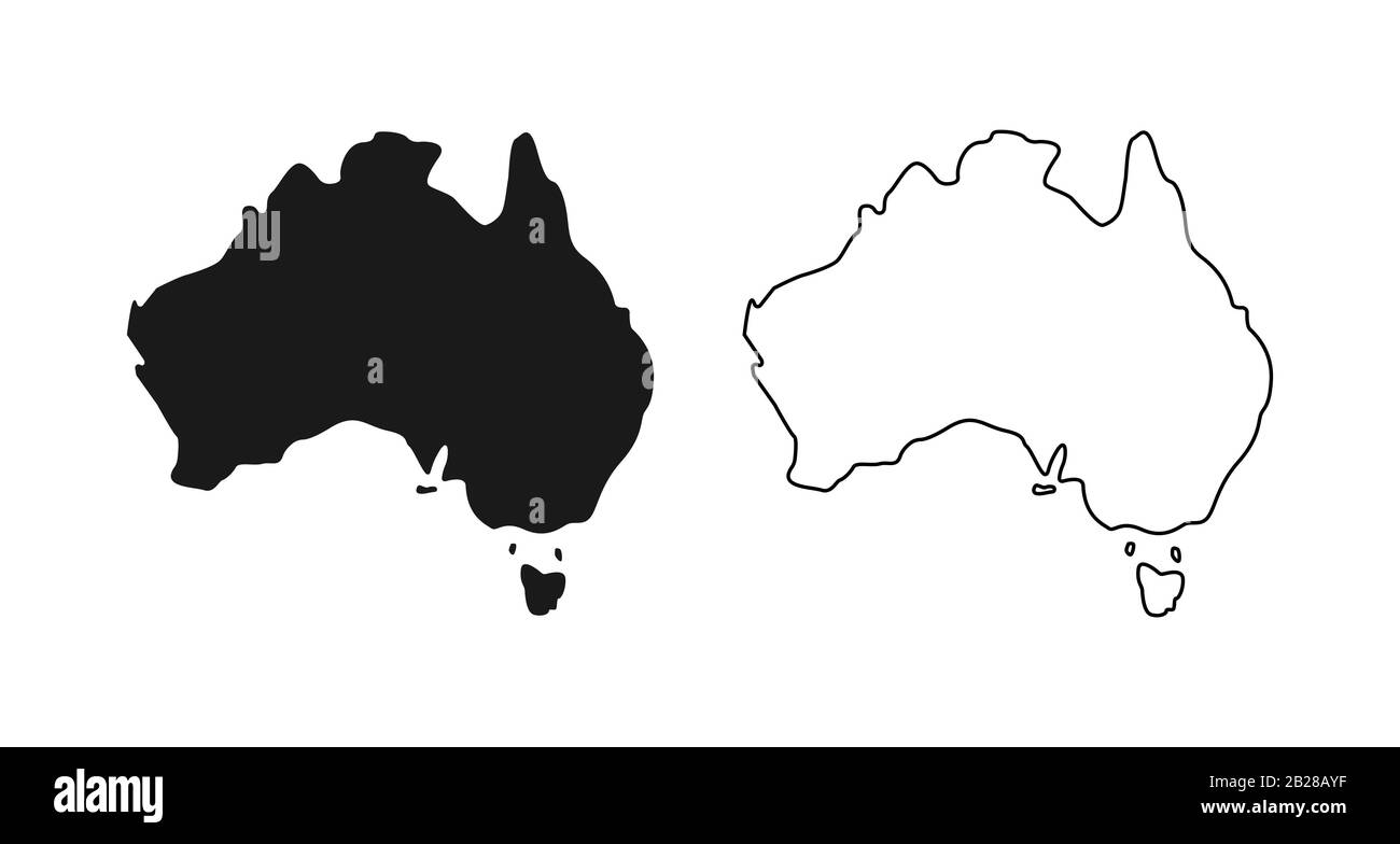 Vector blank map australia Cut Out Stock Images & Pictures - Alamy