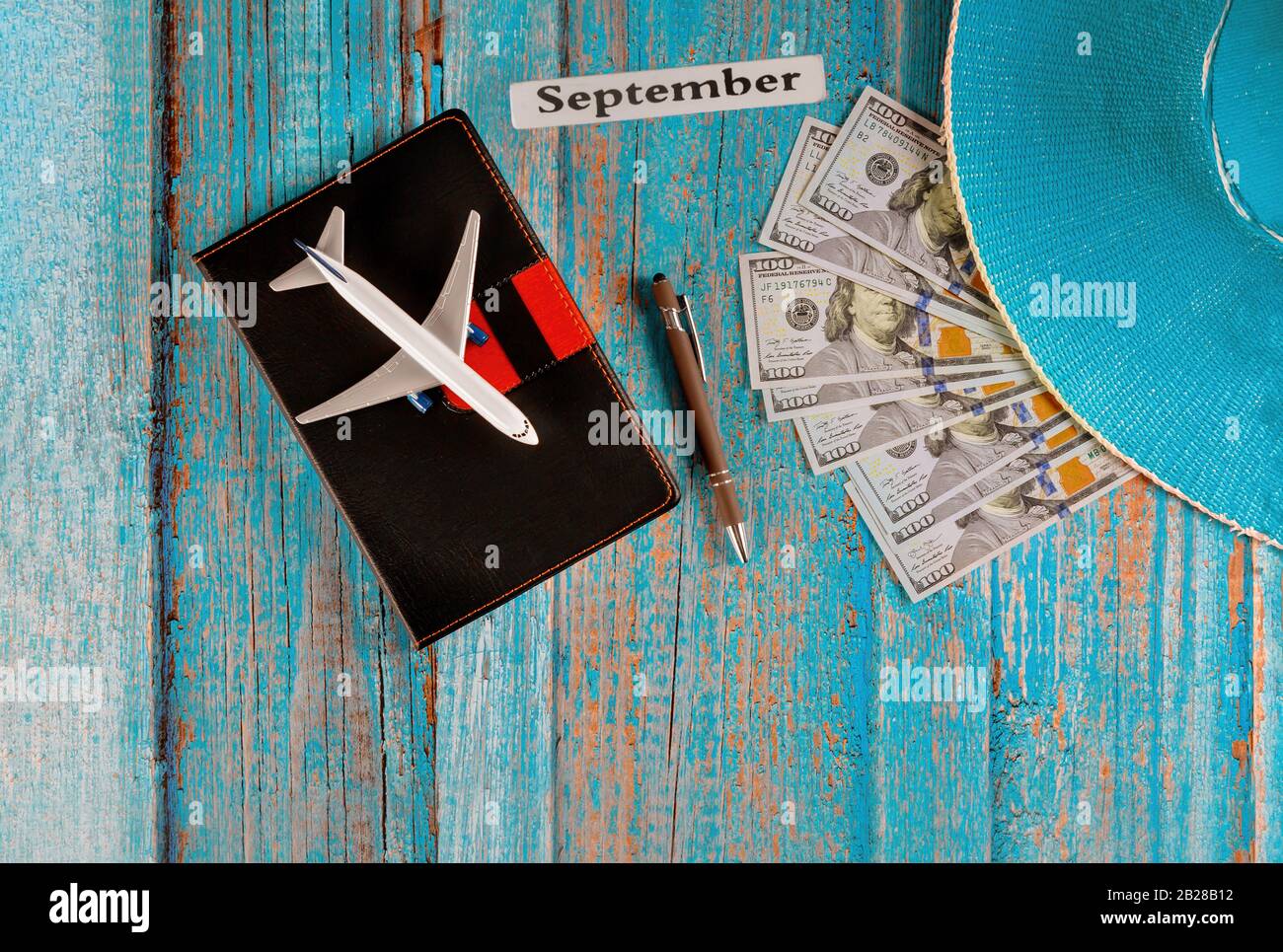 September month of calendar year, travel tourism planning airplane ...
