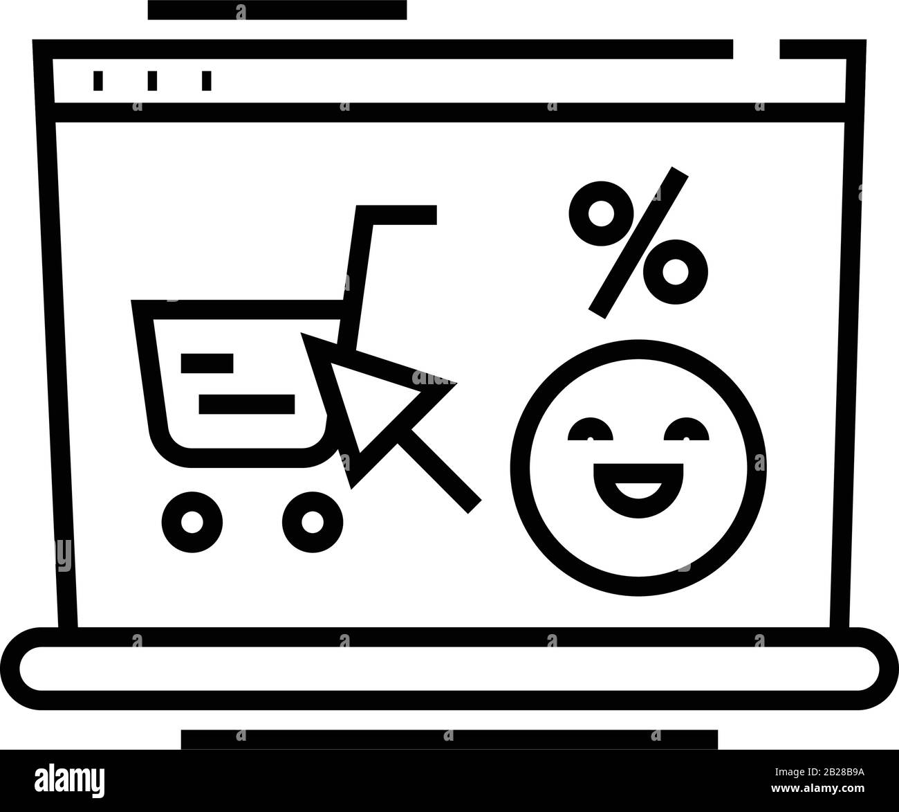 Sales line icon, concept sign, outline vector illustration, linear ...