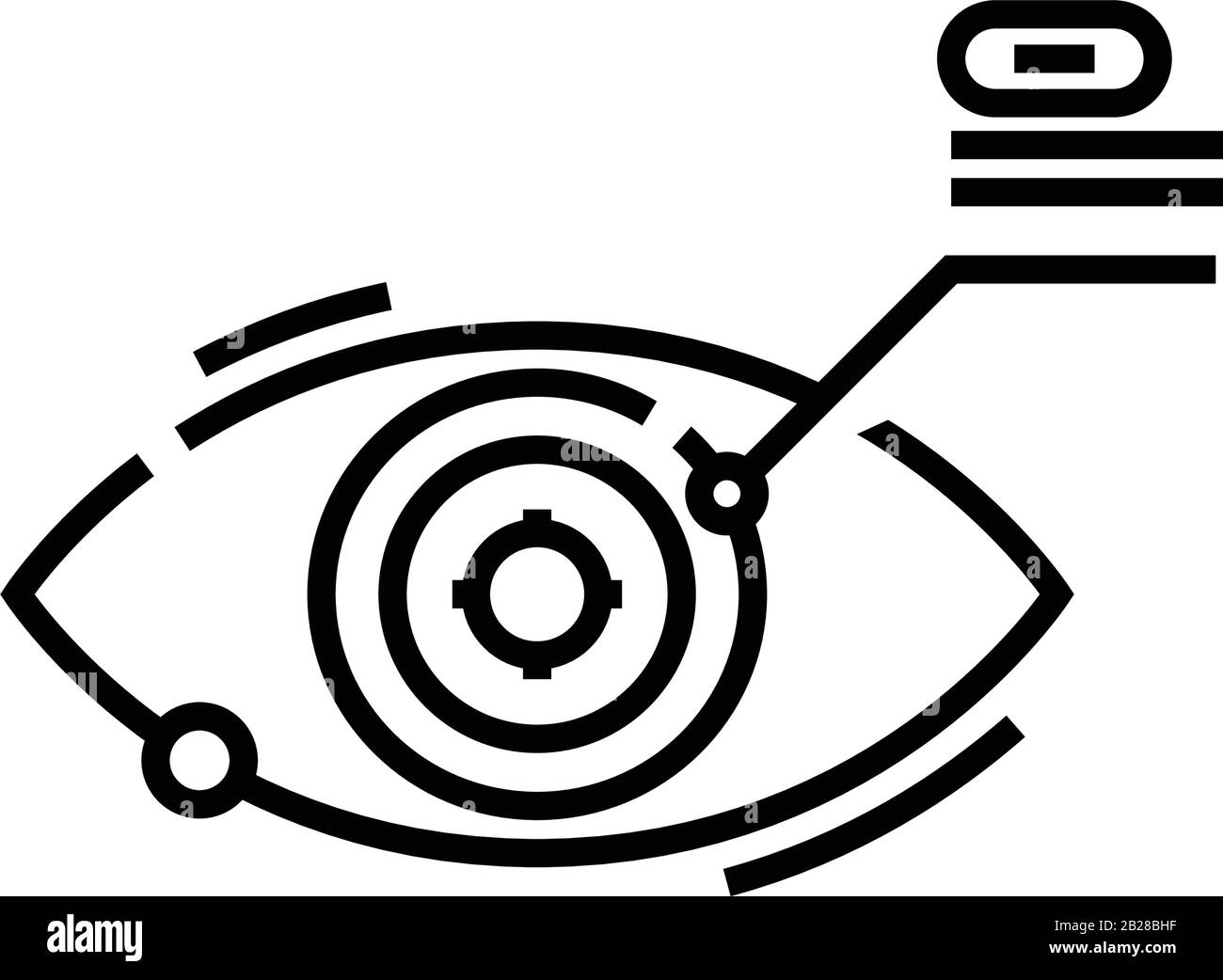 Smart eye line icon, concept sign, outline vector illustration, linear ...