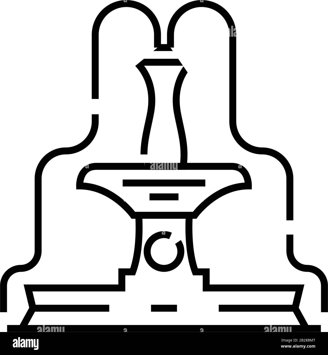 Rich fountain line icon, concept sign, outline vector illustration, linear symbol Stock Vector ...