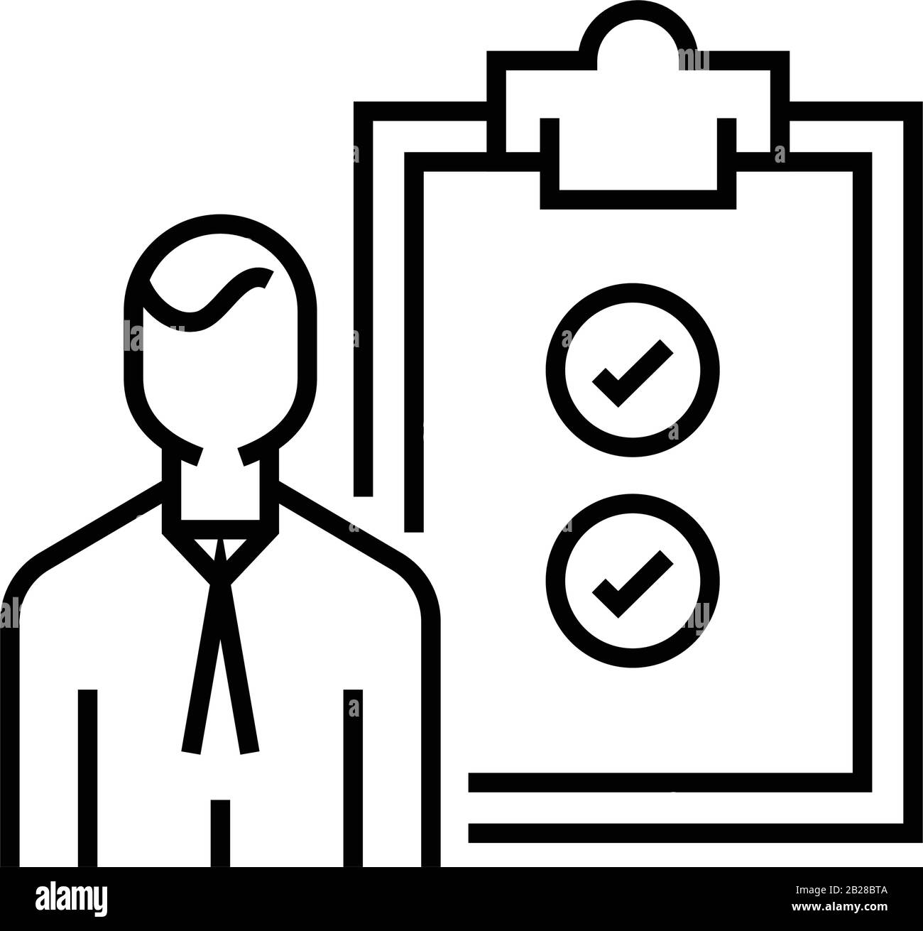 Right decisions line icon, concept sign, outline vector illustration ... Right decisions line icon, concept sign, outline vector illustration ...