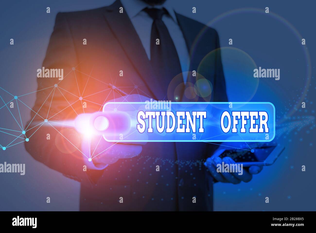 Handwriting text writing Student Offer. Conceptual photo a reduction in ...