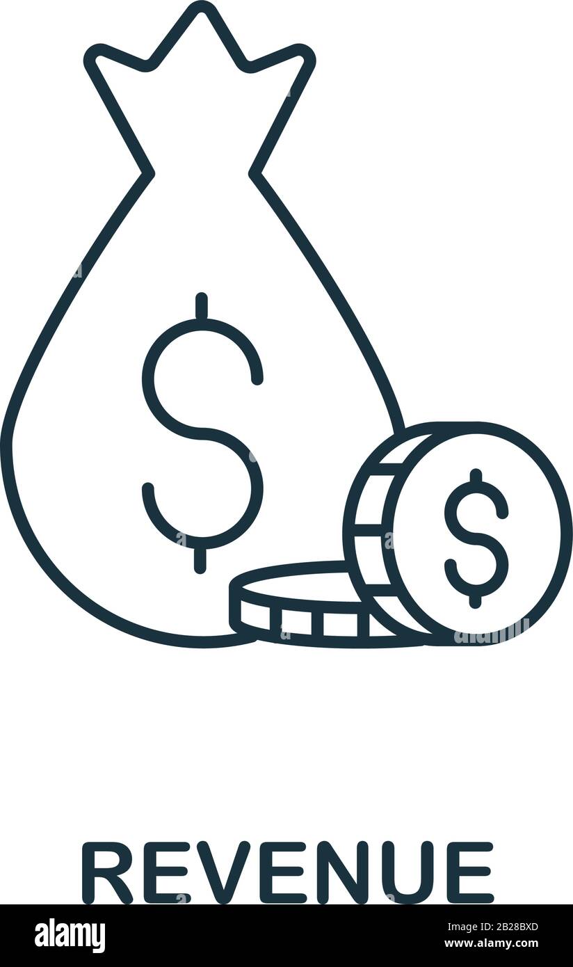 Revenue icon from crowdfunding collection. Simple line Revenue icon for ...