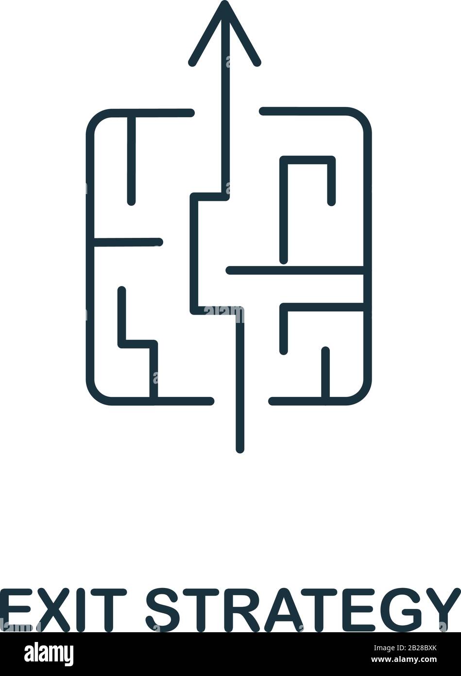 Exit Strategy icon from crowdfunding collection. Simple line Exit ...