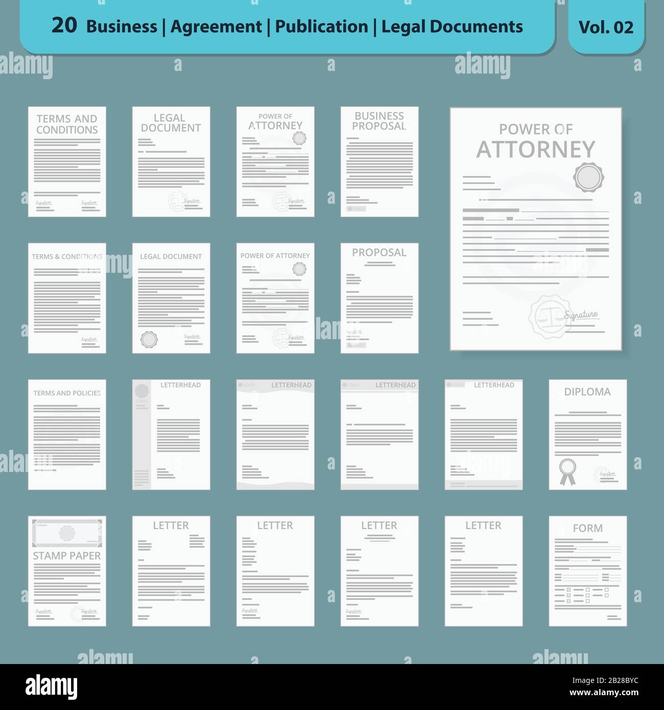Legal documents illustration Stock Vector Images - Alamy