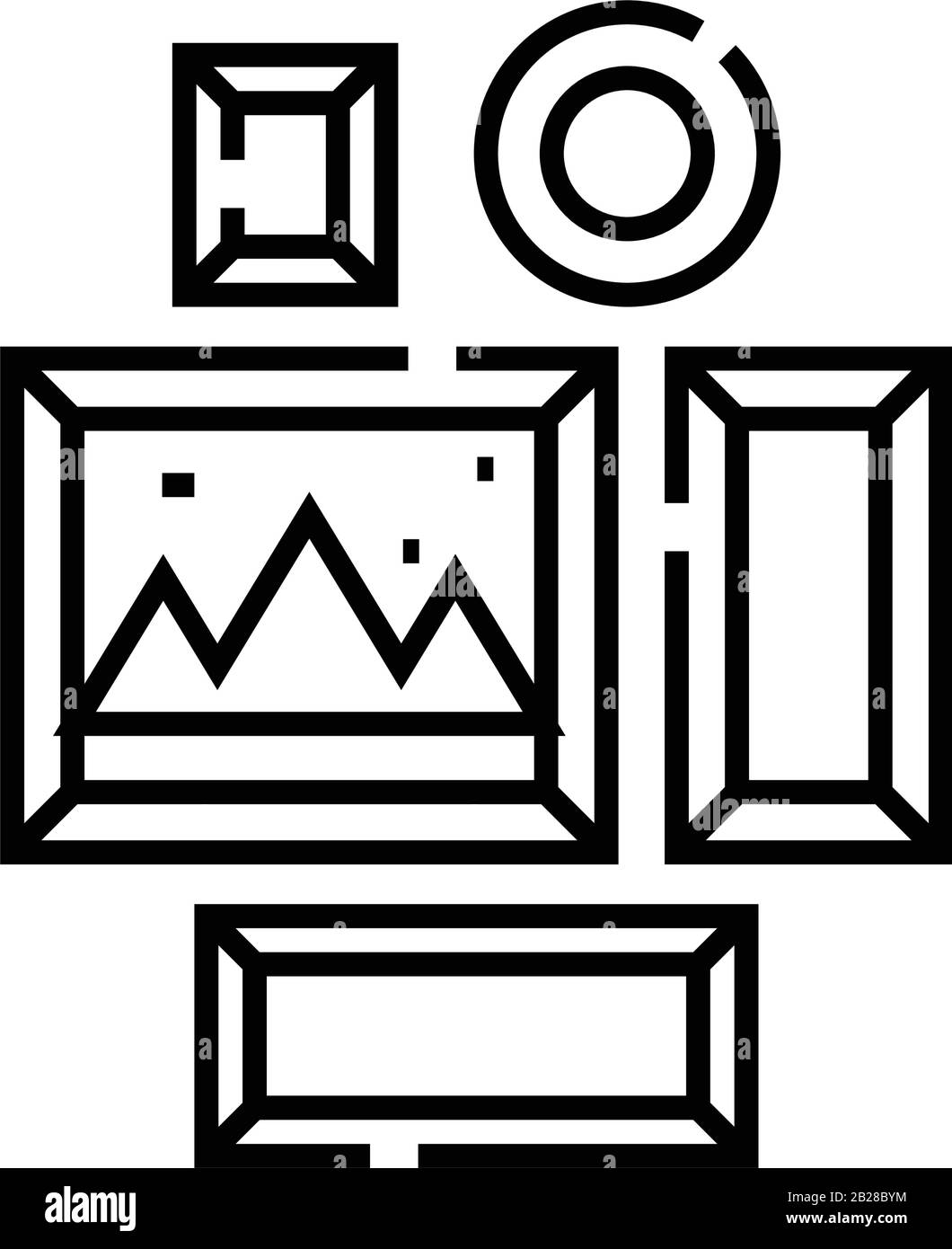 Room style line icon, concept sign, outline vector illustration, linear ...