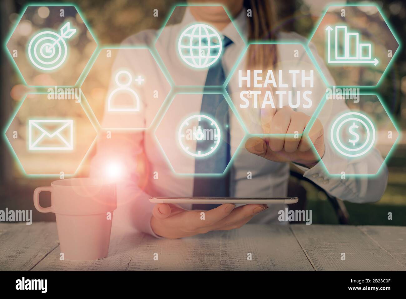 Word writing text Health Status. Business photo showcasing The state of ...