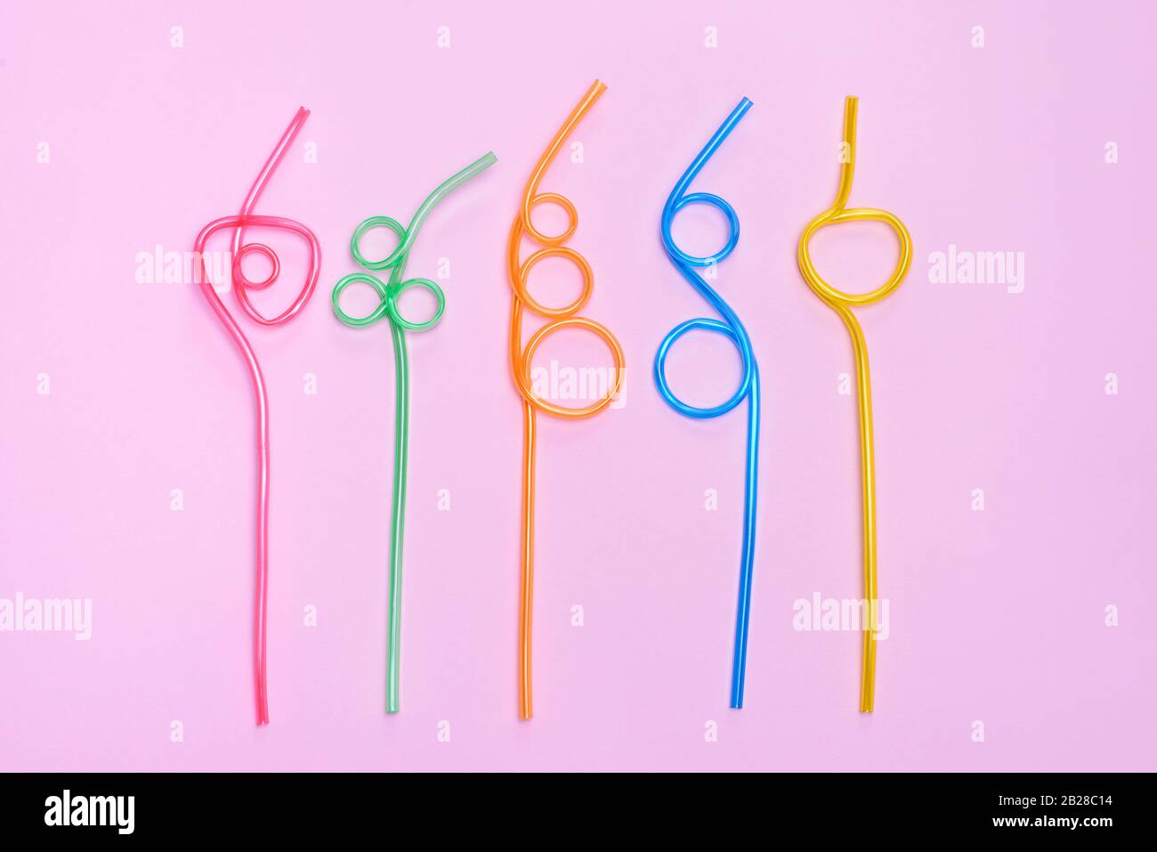 Top above overhead high angle view photo of five different colorful ...