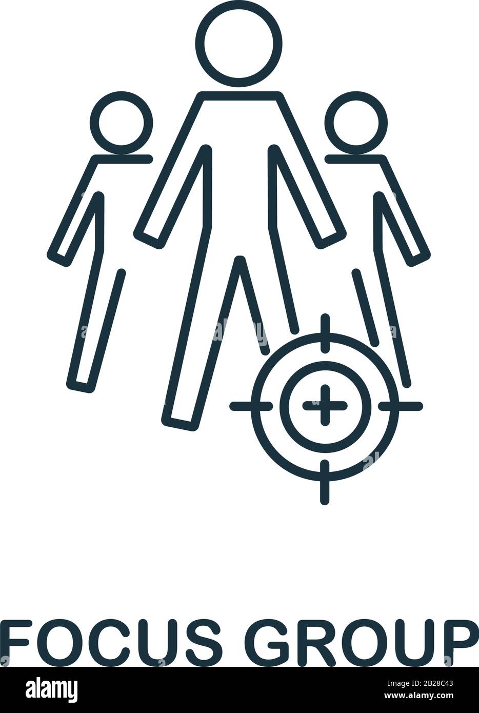 Focus Group icon from digital marketing collection. Simple line element ...