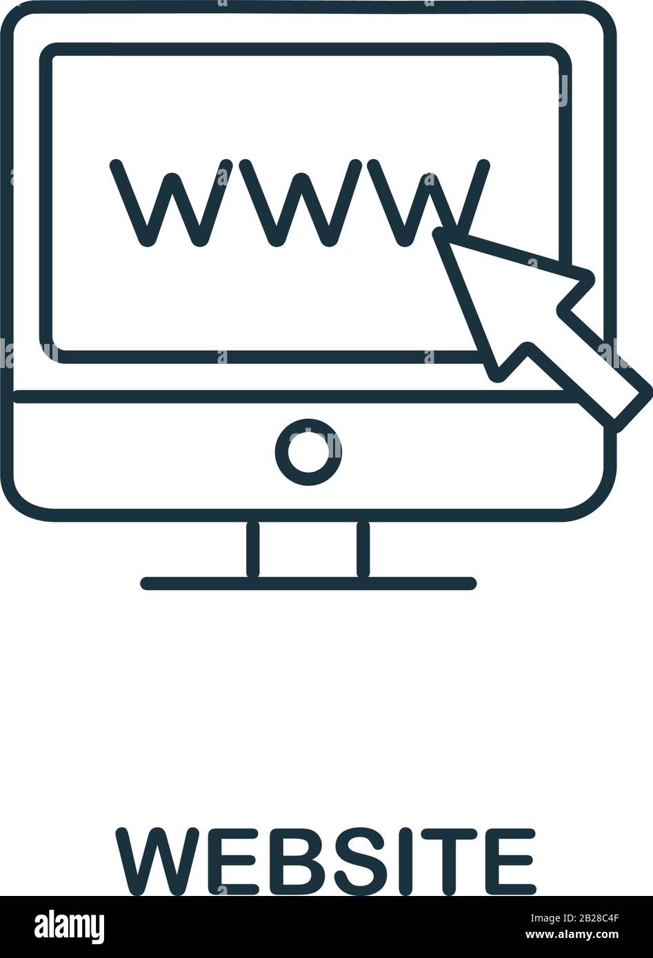 Website icon from digital marketing collection. Simple line element ...